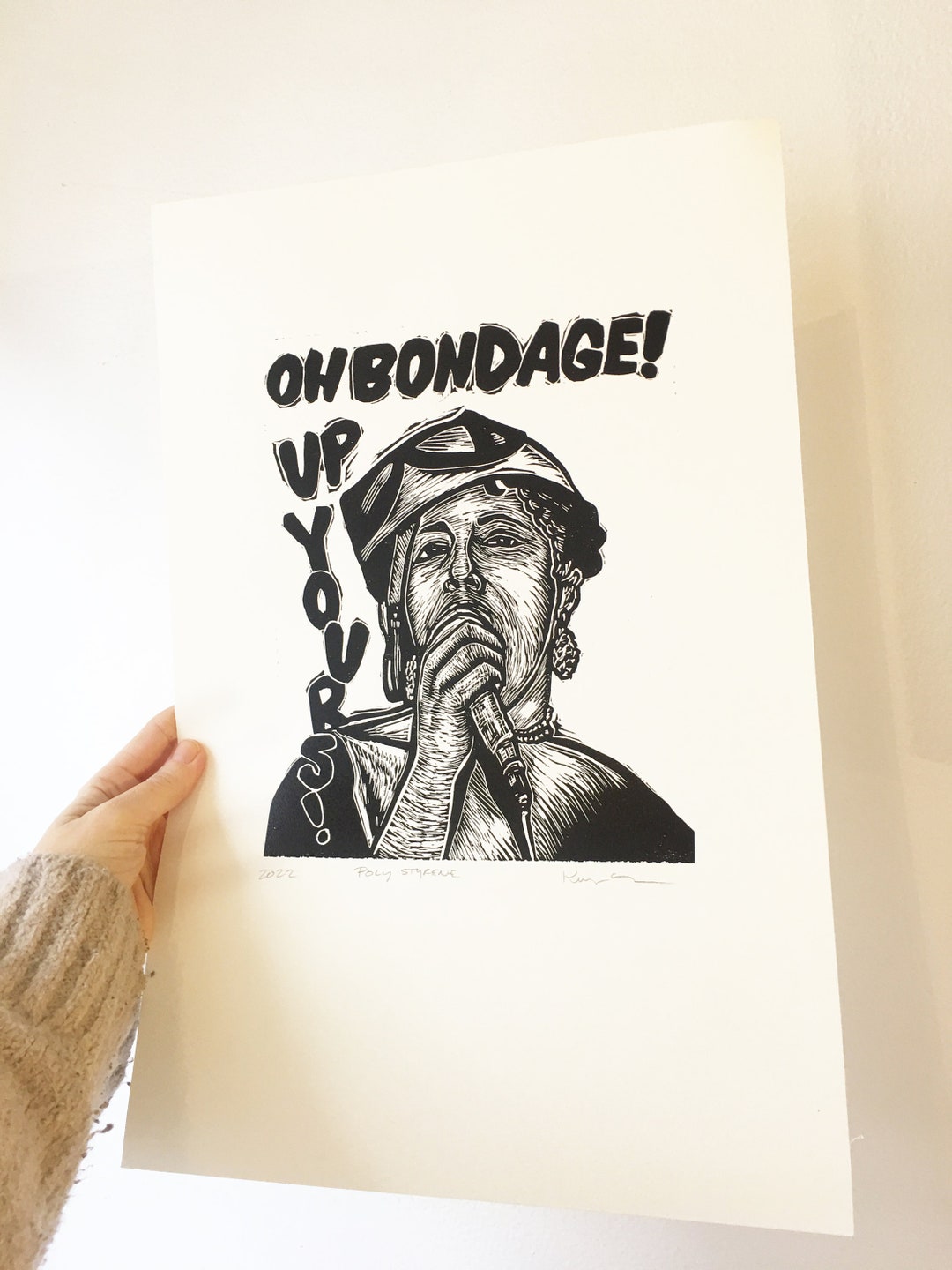 Poly Styrene Punk Rock, Feminist Icon, Linocut Art Print - Etsy