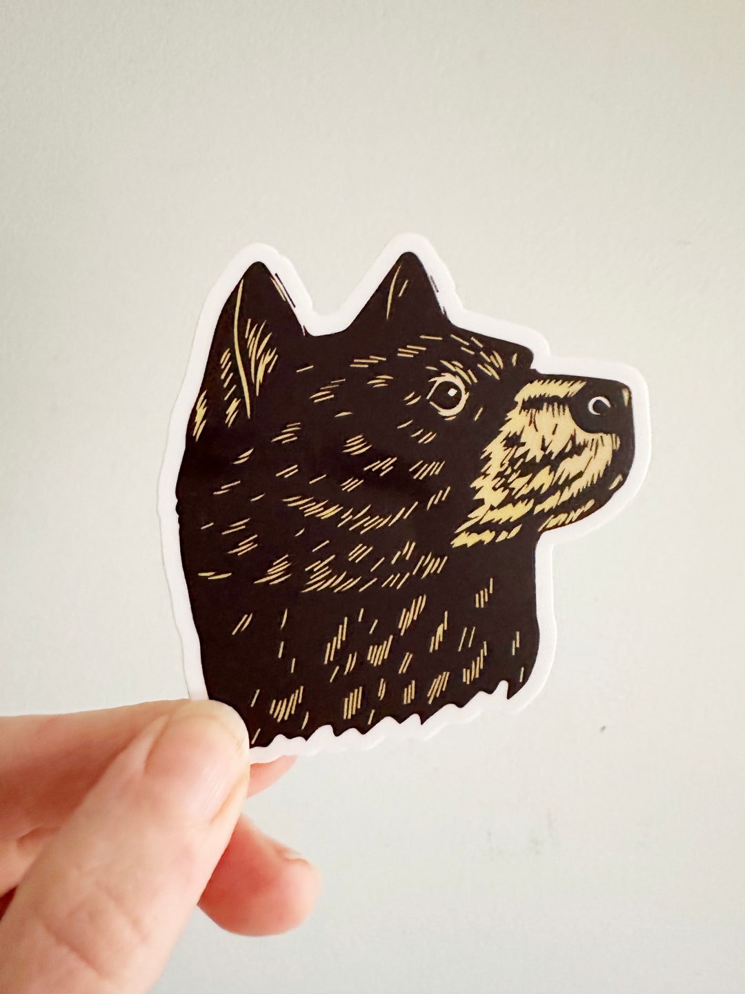 Bear Sticker - Bear Head Vinyl Sticker - Hiker Gift - Bear Linocut ...