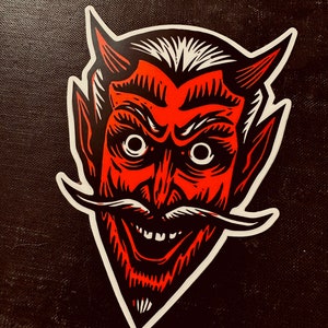 Devil Sticker - Red Devil Bumper Sticker - Devil Decal - Waterproof ...