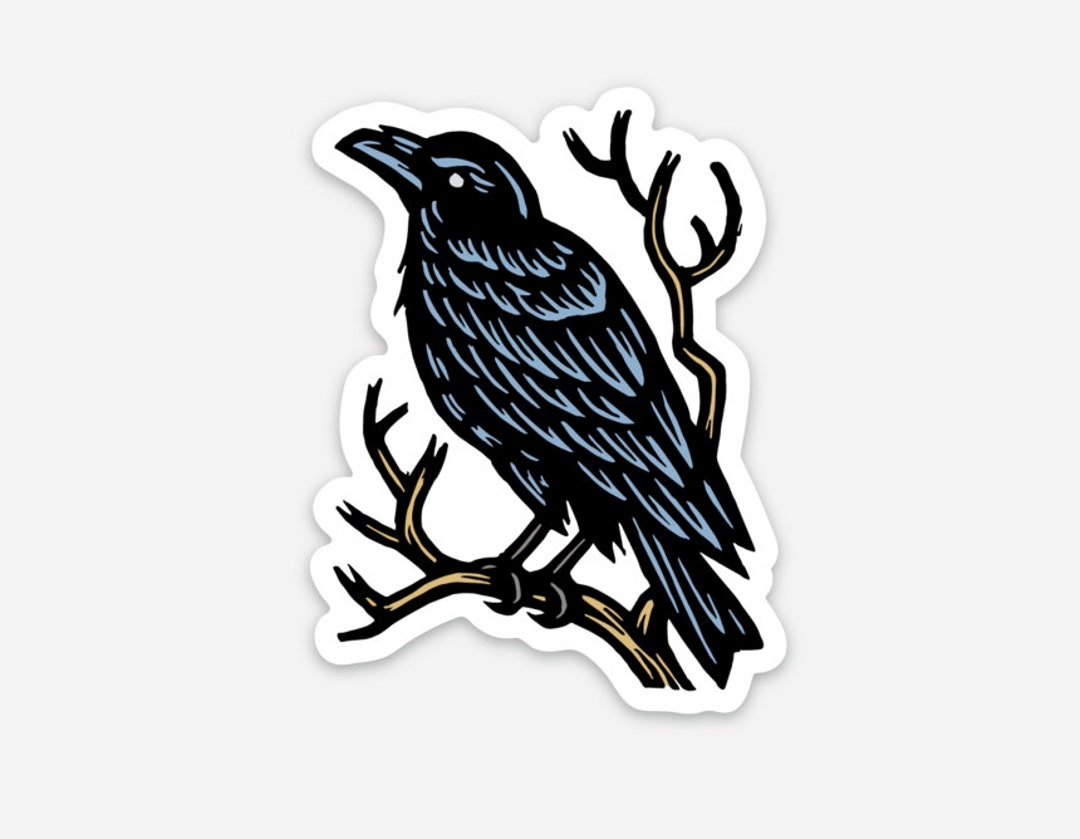 Raven Die Cut Waterproof Sticker Stickers for Laptop, Water Bottle, Car ...