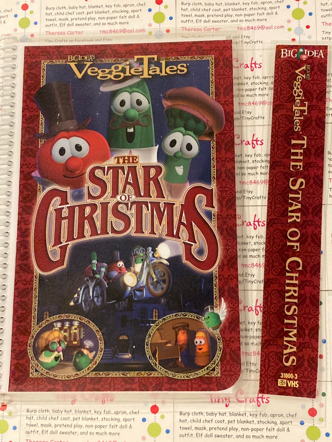 Upcycled VHS Veggie Tales the Star of Christmas Movie Notebook, Journal ...