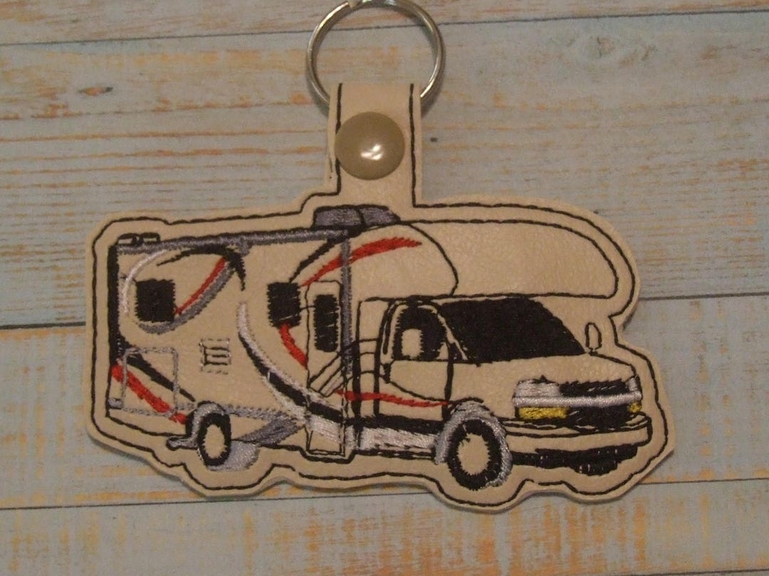 Class C Motorhome Camper Glamping Trailer Key Fob Chain Ring Tag Snap ...