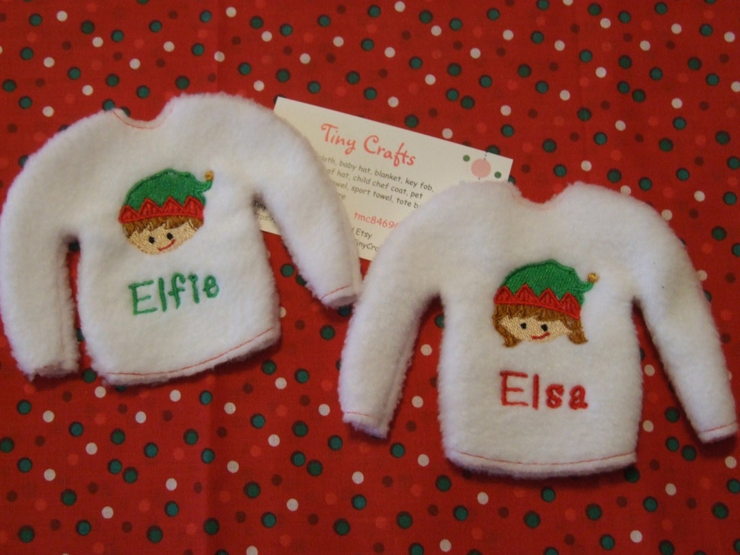 Personalized Elf Face Fleece Sweater Jumper for Elf, Pixie, or Fashion ...