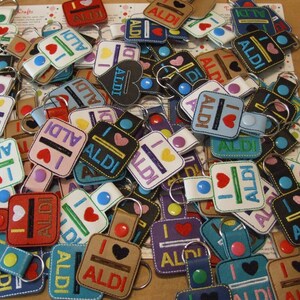 Quarter Coin Holder Grocery Aldi Key Fob Chain Ring Tag Snap Tab for ...