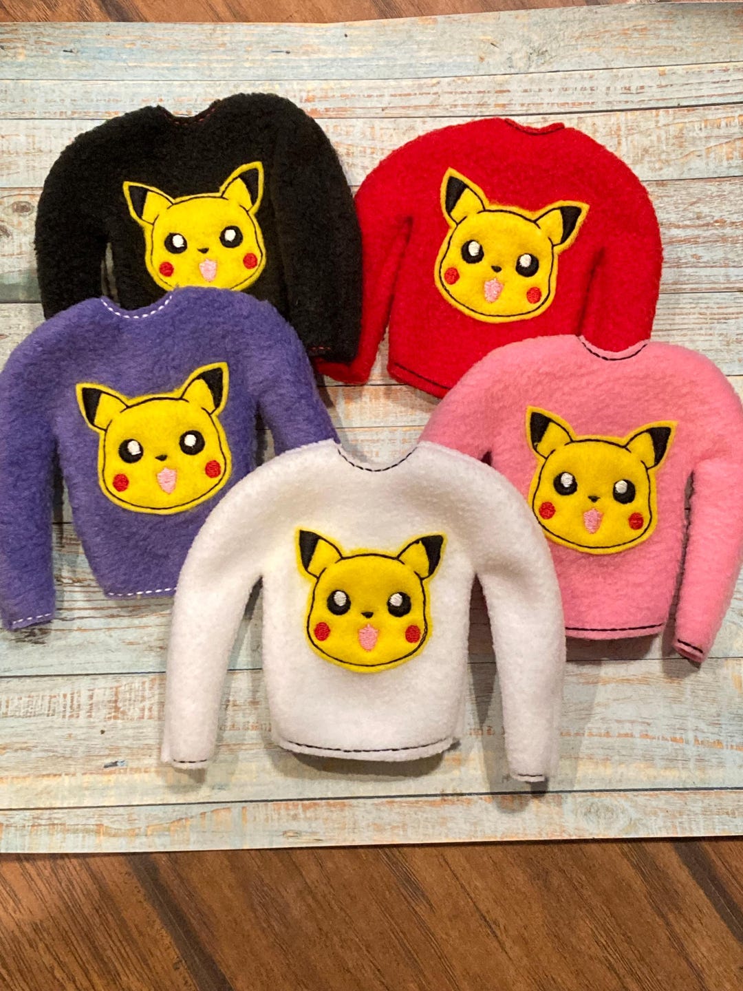 Pikachu Pokemon Inspired Fleece Sweater Jumper for Elf, Pixie, or ...