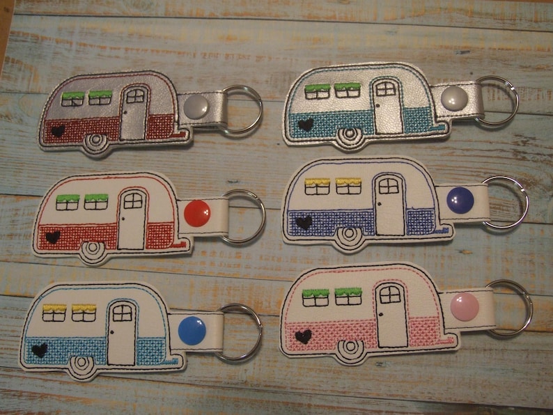 Airstream Camper Glamping Trailer Key Fob Chain Ring Tag Snap | Etsy
