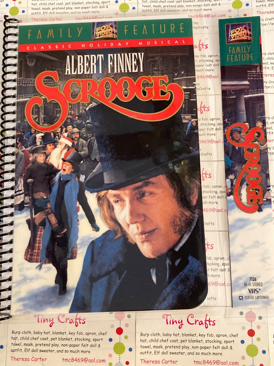 Upcycled VHS Scrooge Movie Notebook, Journal, Sketch, Autograph Book ...