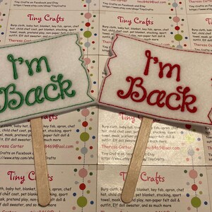 I'm Back OR We're Back Sign to Announce the Return of Your Elf, Pixie ...