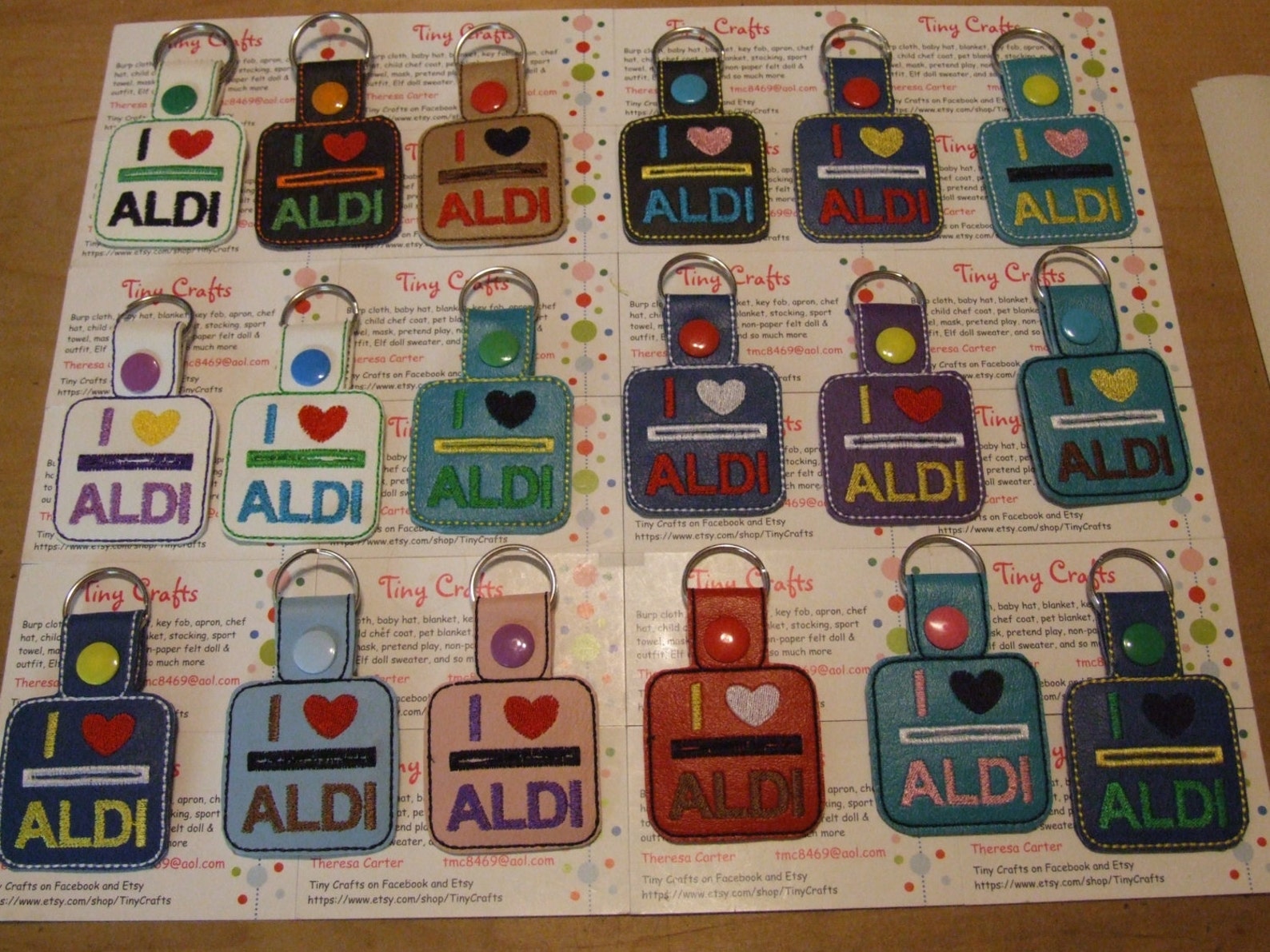 Quarter Coin Holder Grocery Aldi Key Fob Chain Ring Tag Snap Tab for ...