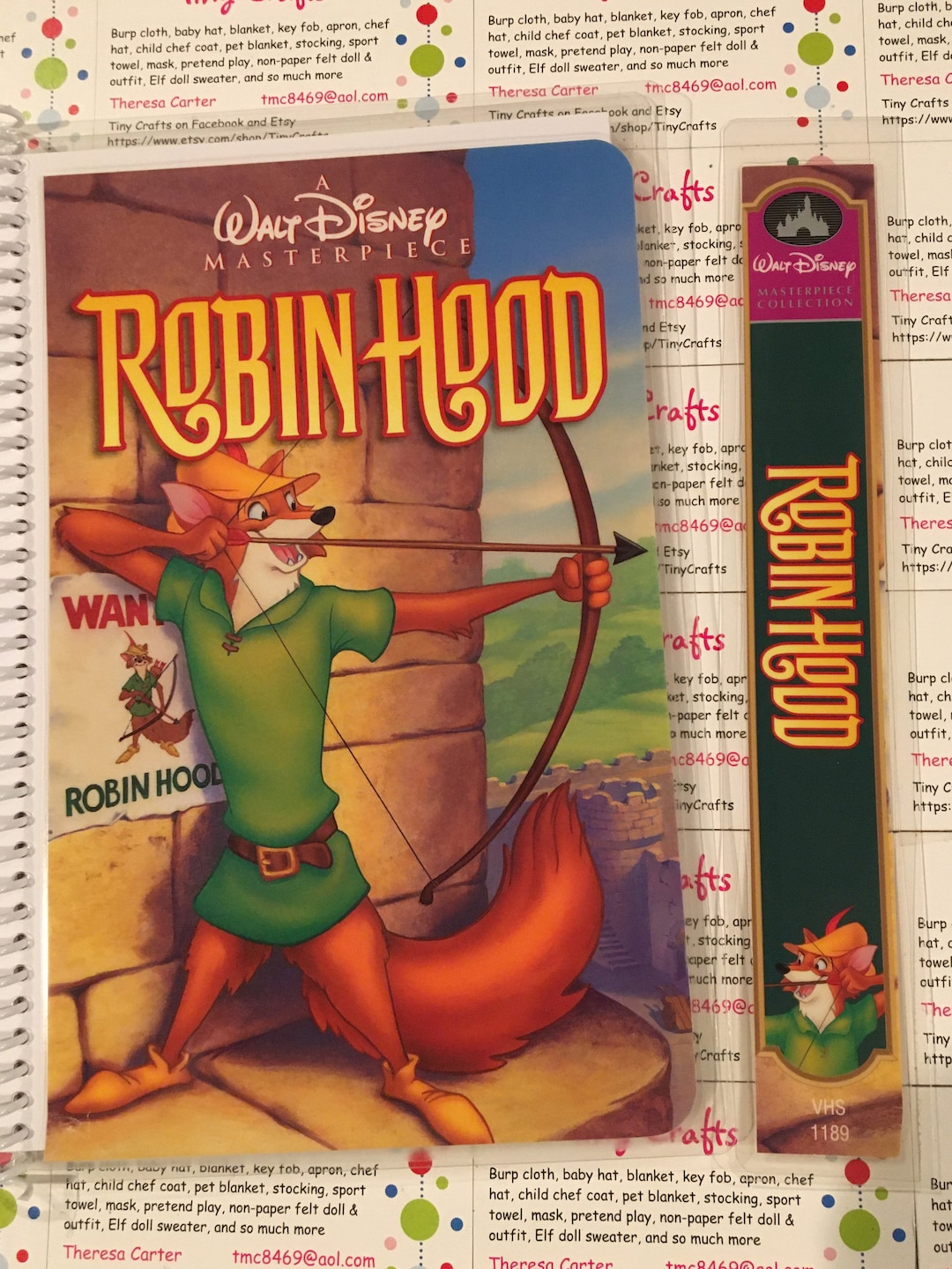 Upcycled VHS Robin Hood Masterpiece Movie Notebook, Journal, Sketch ...