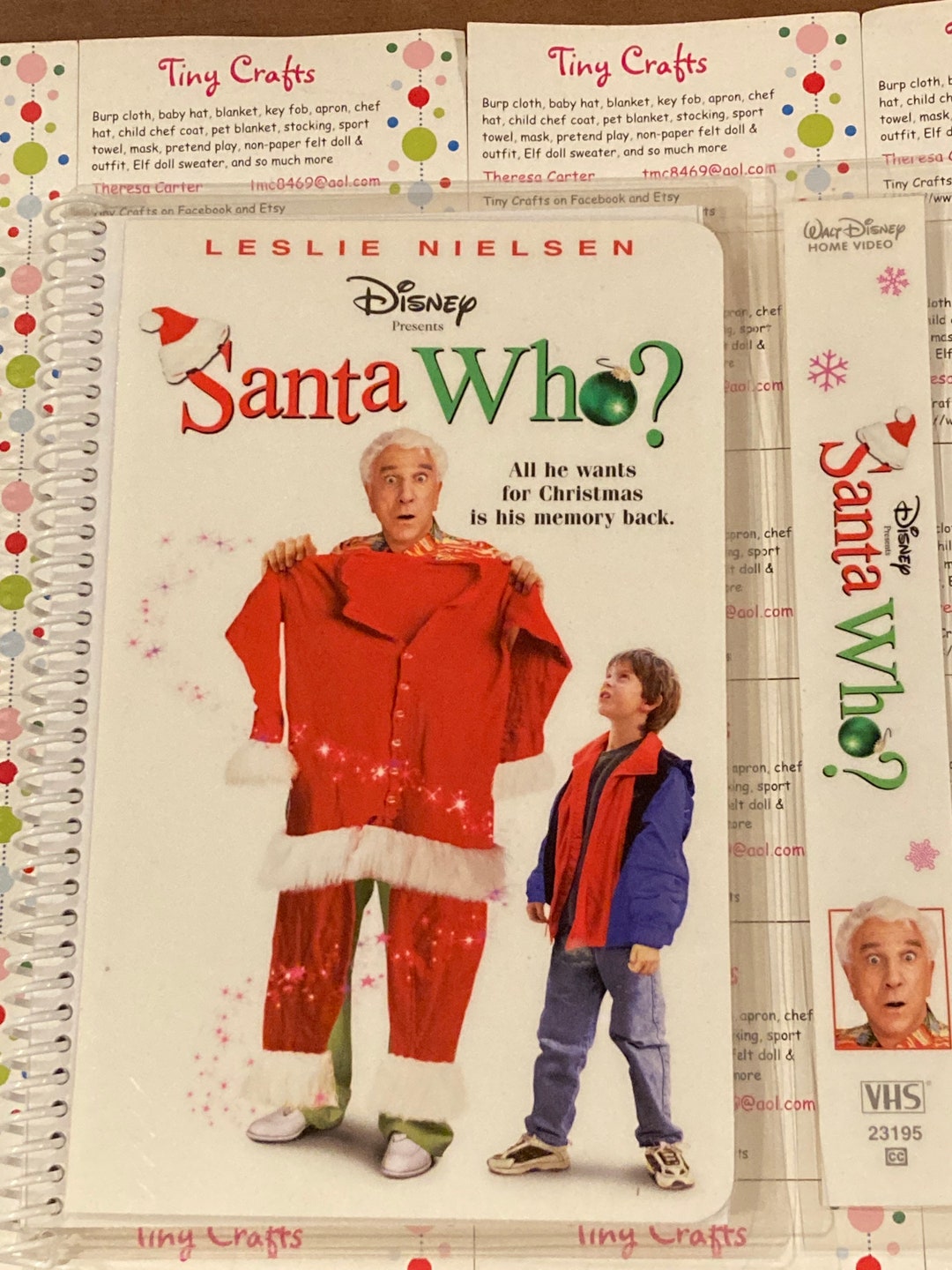 Upcycled VHS Santa Who? Leslie Nielsen Movie Notebook, Journal, Sketch ...