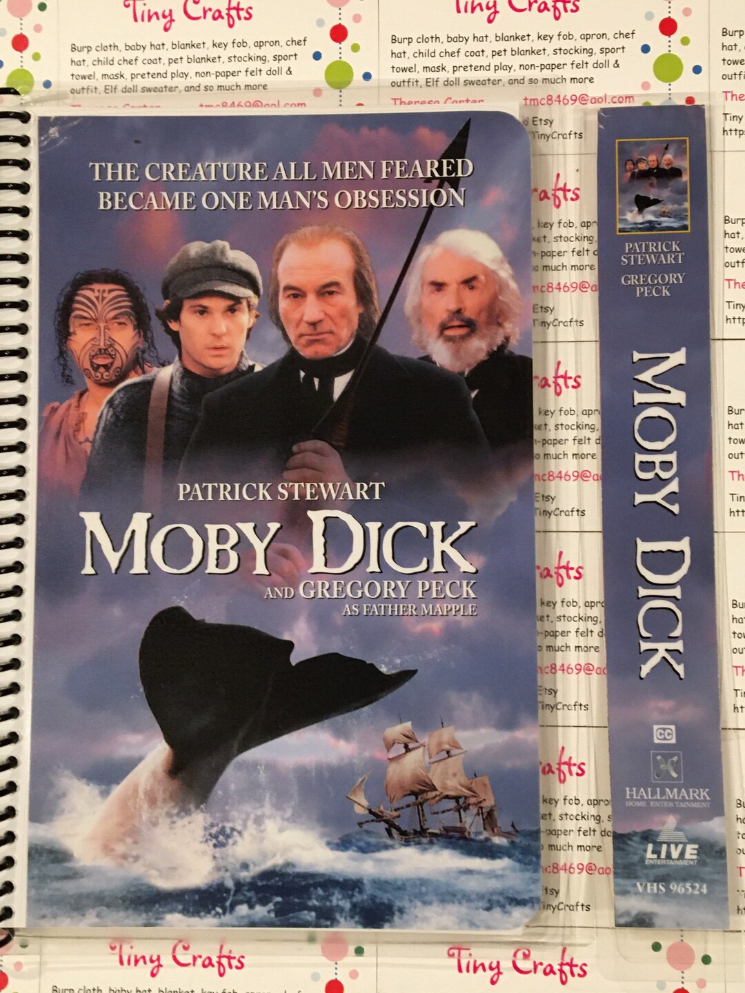 Upcycled VHS Moby Dick Movie Notebook, Journal, Sketch, Autograph Book ...