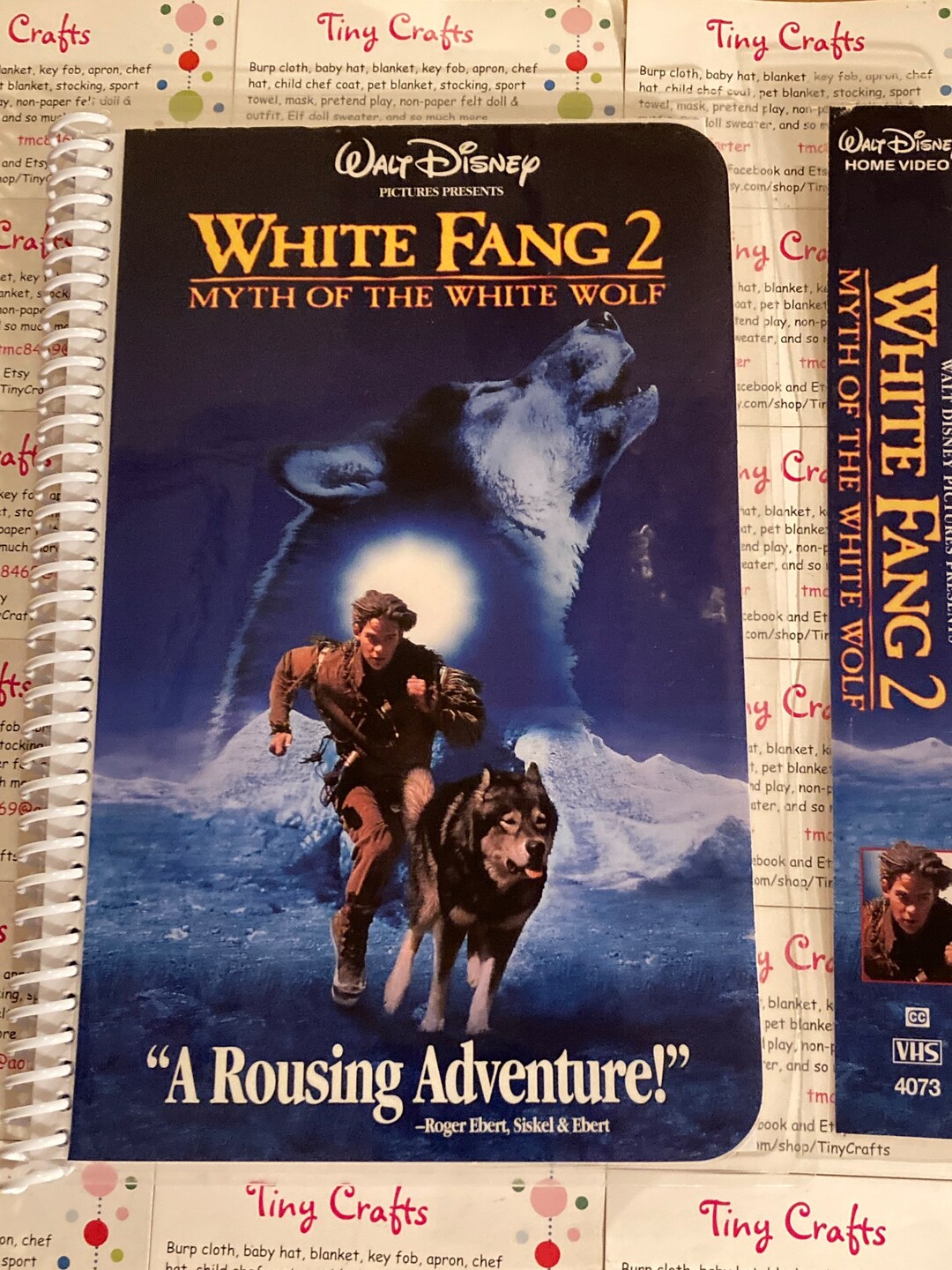 Upcycled VHS White Fang 2 Myth of the White Wolf Movie Notebook ...