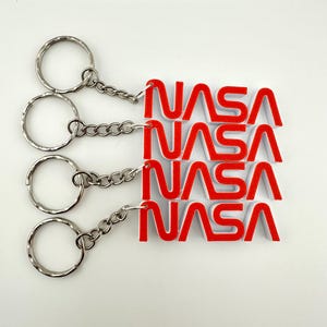 NASA Keychain Space Design 3D Printed Accessory Space Travel Souvenir ...