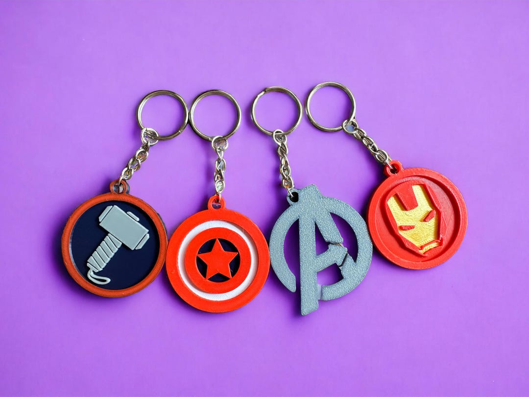 Marvel Legends 3D Printed Superhero Keychain Custom Marvel Keyring Gift ...