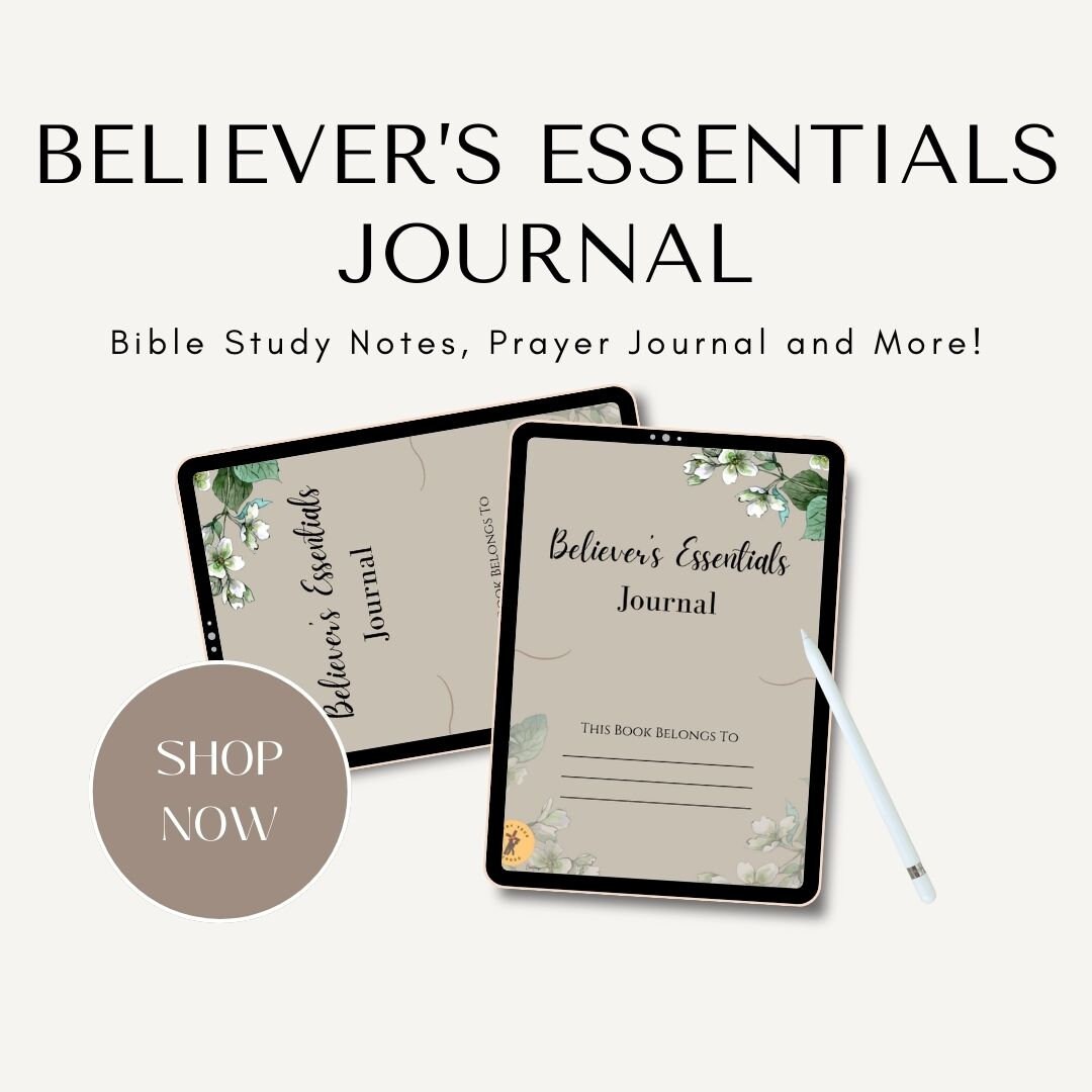 Believers Essentials Digital Journal, Printable Journal Pages, Floral ...
