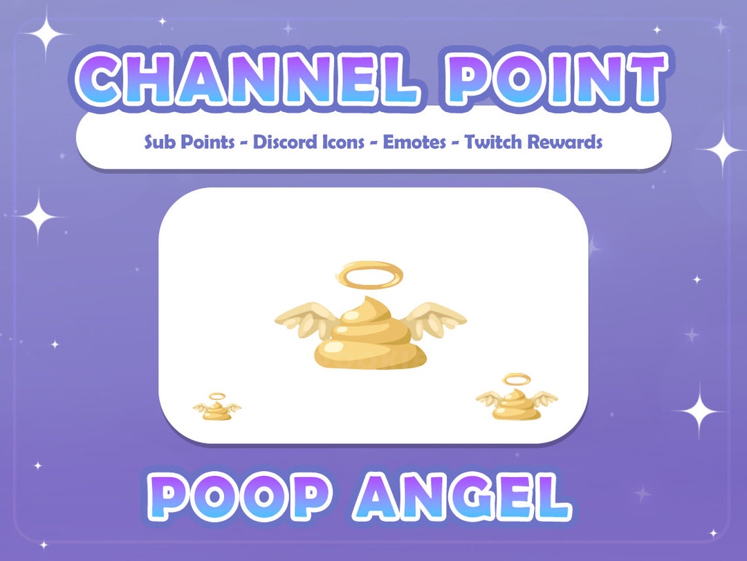 Poop Angel Channel Points Icon/emote for Twitch Instant Download Cute ...