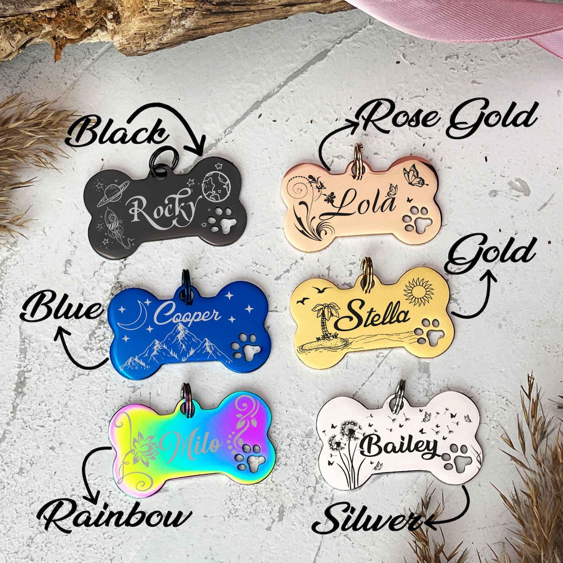 Dog Tag, Dog ID Tag, Dog Name Tag, Custom Dog Tag, Engraved Dog Tag ...