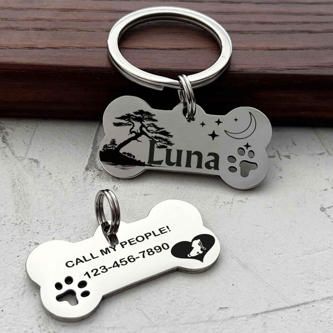 Dog ID Tag, Custom Engraved Dog Name Tag, Quality Dog Tag Personalized ...