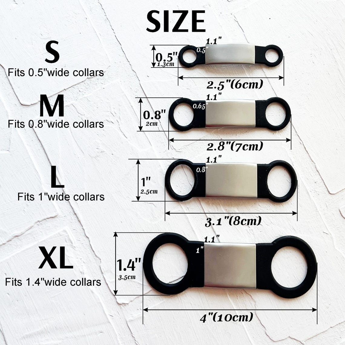 Silicone Dog Tag, Slide on Pet Id Tag, Silent Dog Tag, Silent Dog Name ...