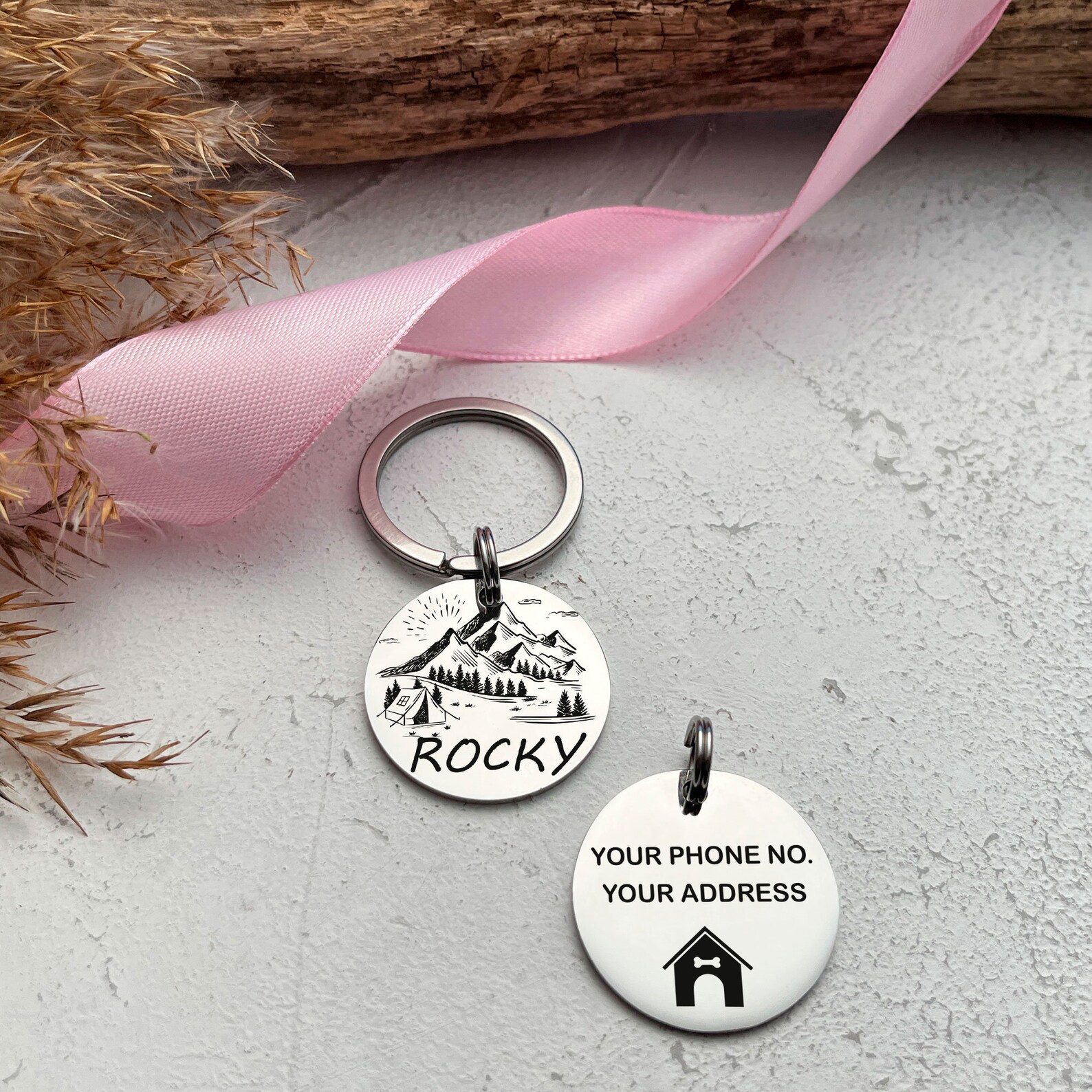Personalized Dog and Cat Tags, Custom Engraved Pet ID Tags, Dog Collar ...