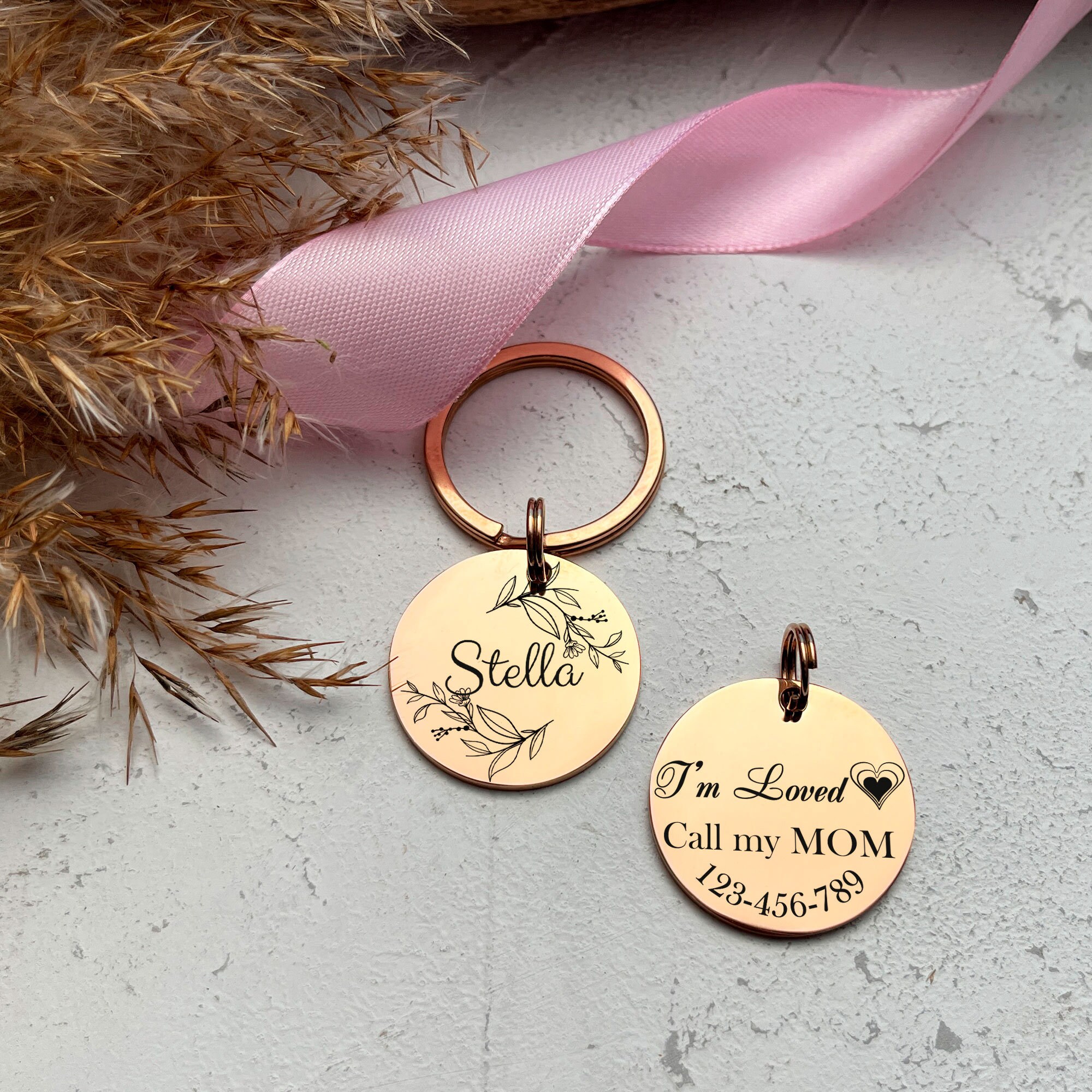Personalized Dog and Cat Tags, Custom Engraved Pet ID Tags, Dog Collar ...