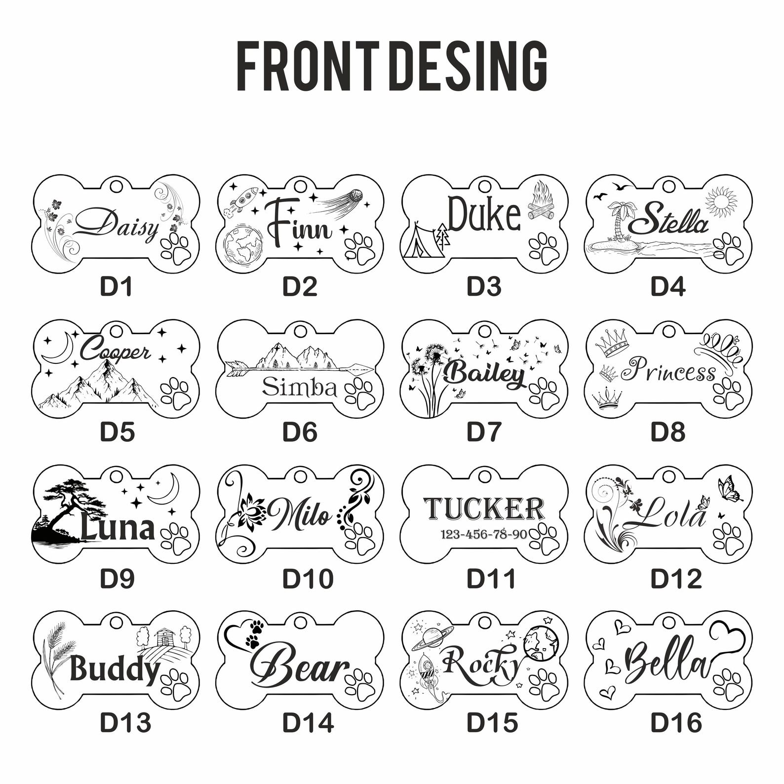 Dog Tag, Dog ID Tag, Dog Name Tag, Custom Dog Tag, Engraved Dog Tag ...