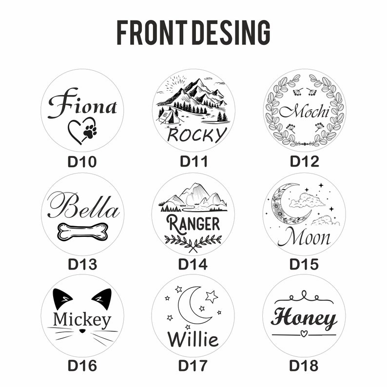 Personalized Dog and Cat Tags, Custom Engraved Pet ID Tags, Dog Collar ...