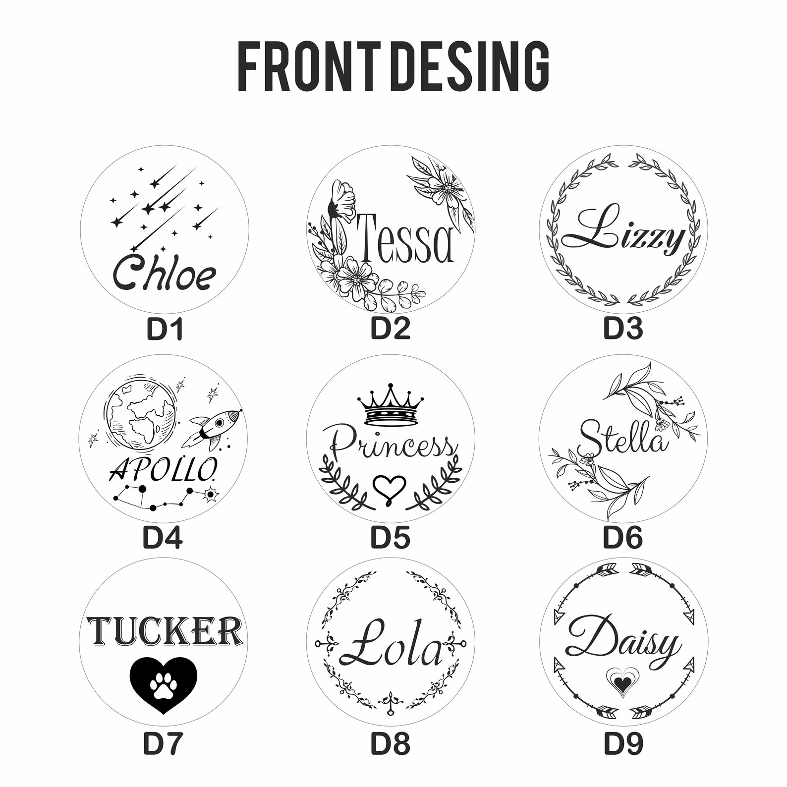 Personalized Dog and Cat Tags, Custom Engraved Pet ID Tags, Dog Collar ...