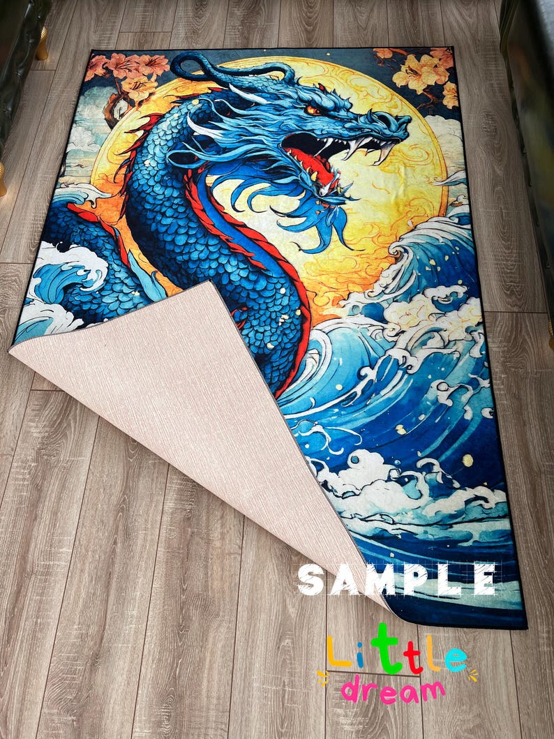 Round World Map Rug, Educational Carpet, Global Decor, Circular Earth ...