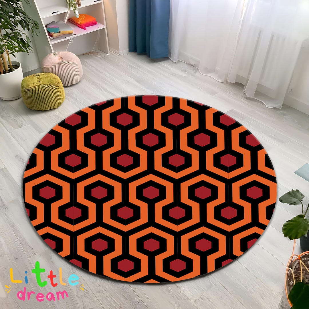 The Shining Carpet Rug: Round Overlook Hotel Pattern, Horror Movie ...