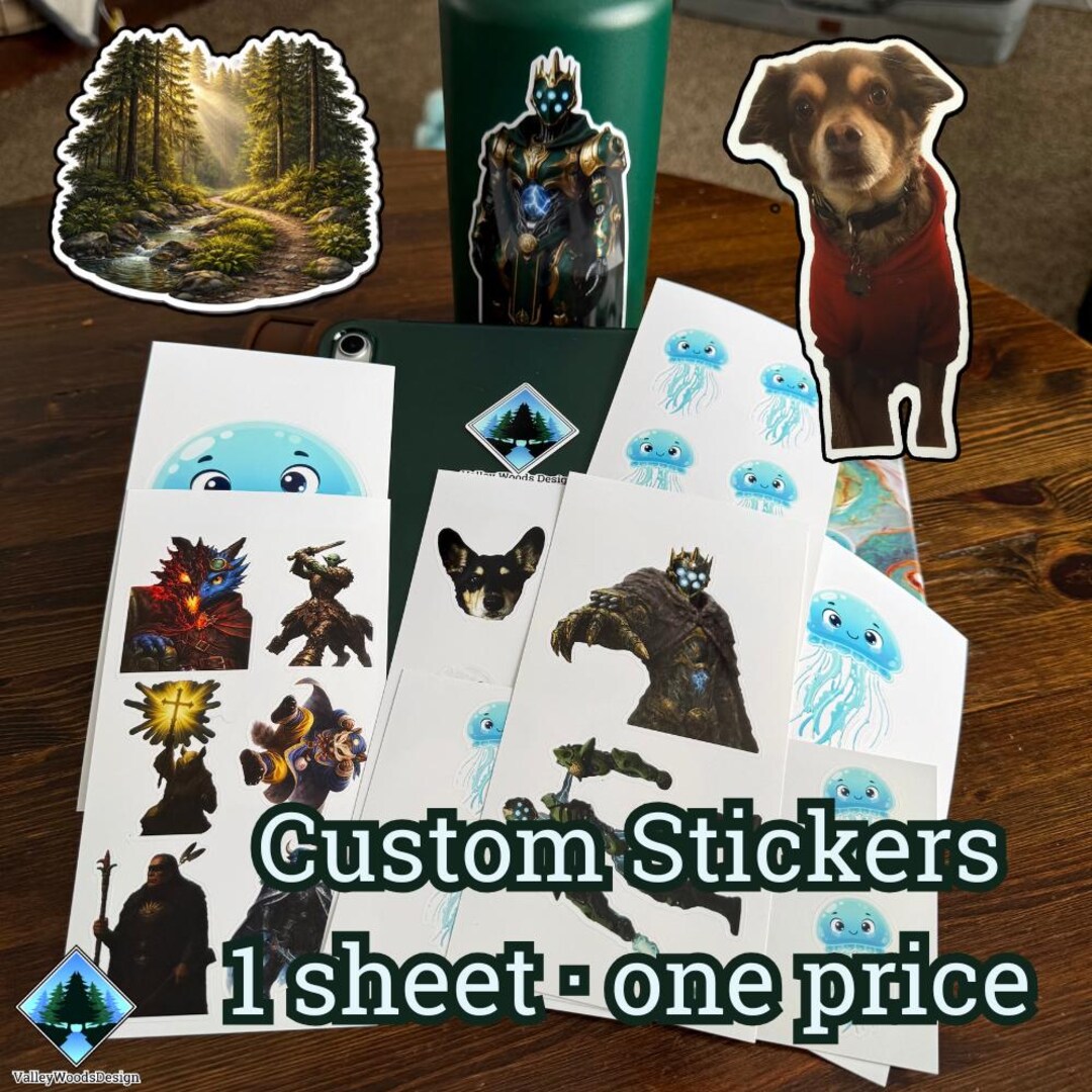 Custom Sticker Sheet – Your Design, Any Layout, Waterproof Stickers - Etsy