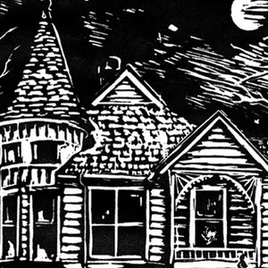 Victorian House, Relief Art Print, Block Print, Linocut Print, Lino Cut ...