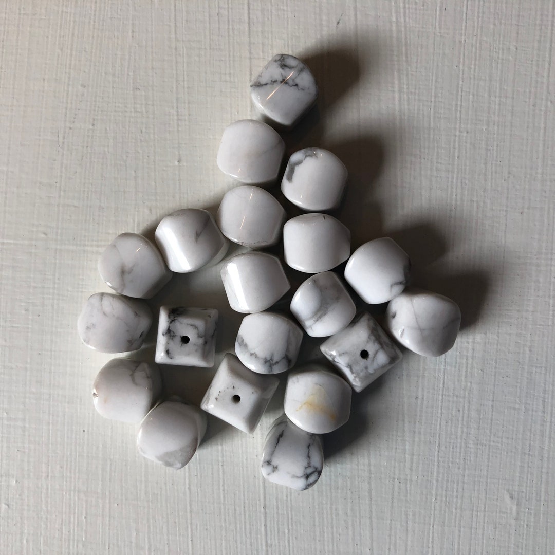 8mm Smooth Puff Lantern White Howlite Beads - Etsy