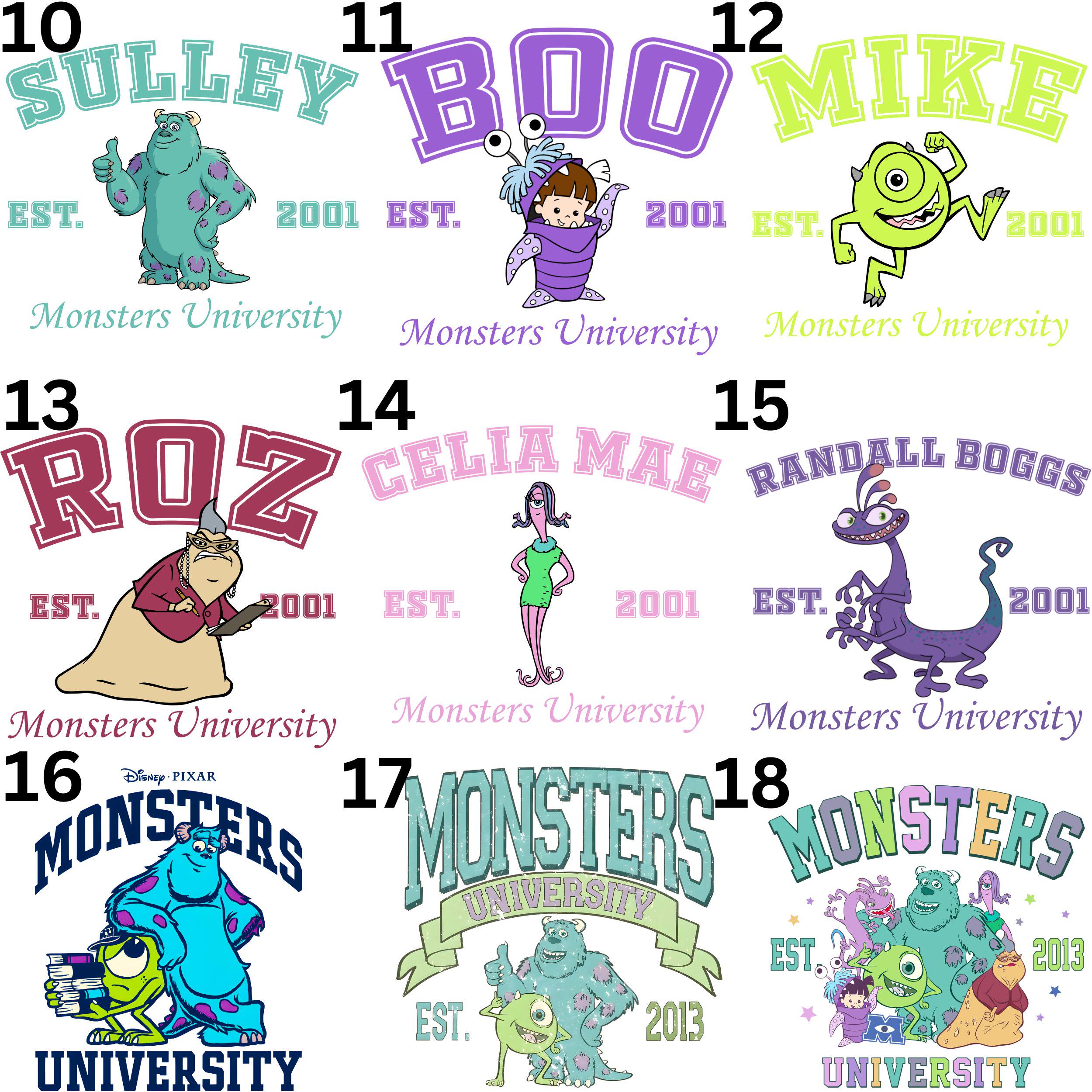 Disney Monsters Family Mom Dad Sis Bro Dtf, Disney Birthday Boy Ready ...