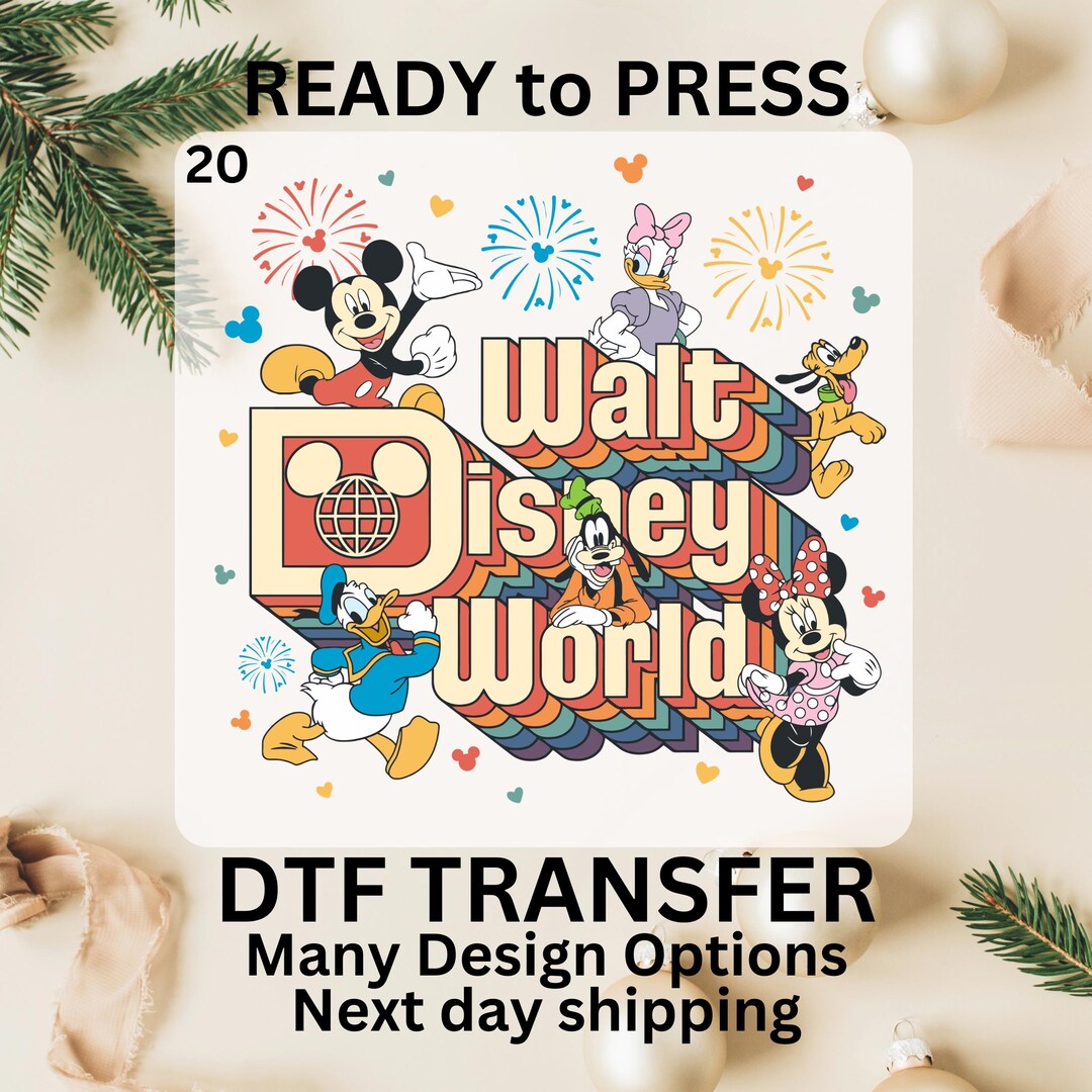 Walt Disney World Ready to Press DTF, Matching Family Print for Disney ...