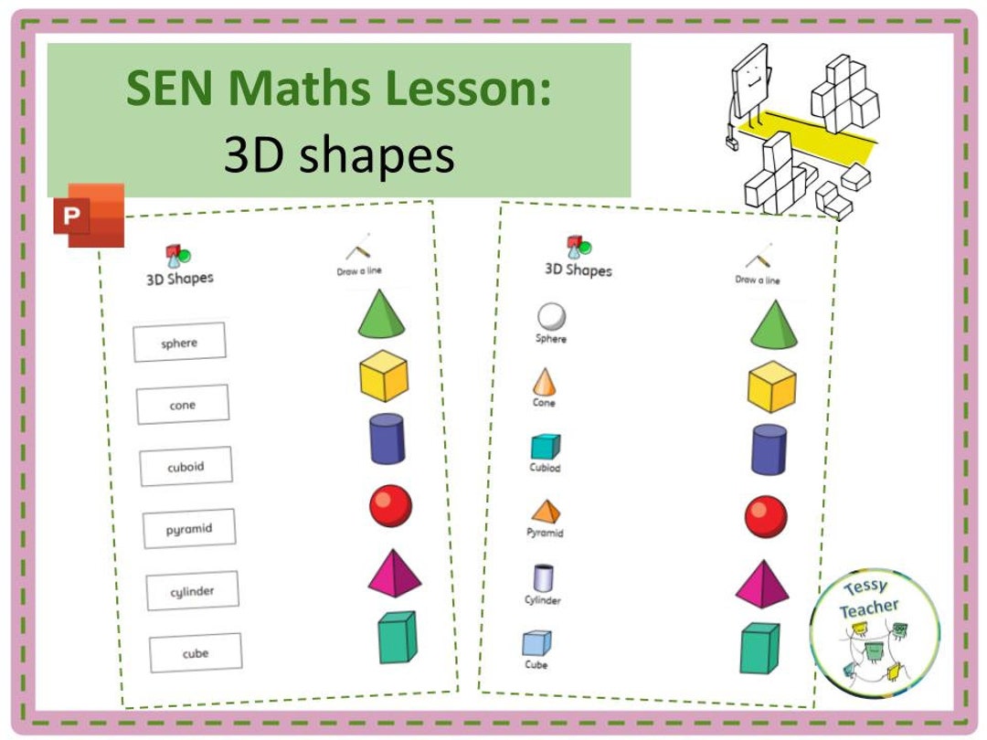 SEN Maths Lesson: Names of 3D Shapes - Etsy