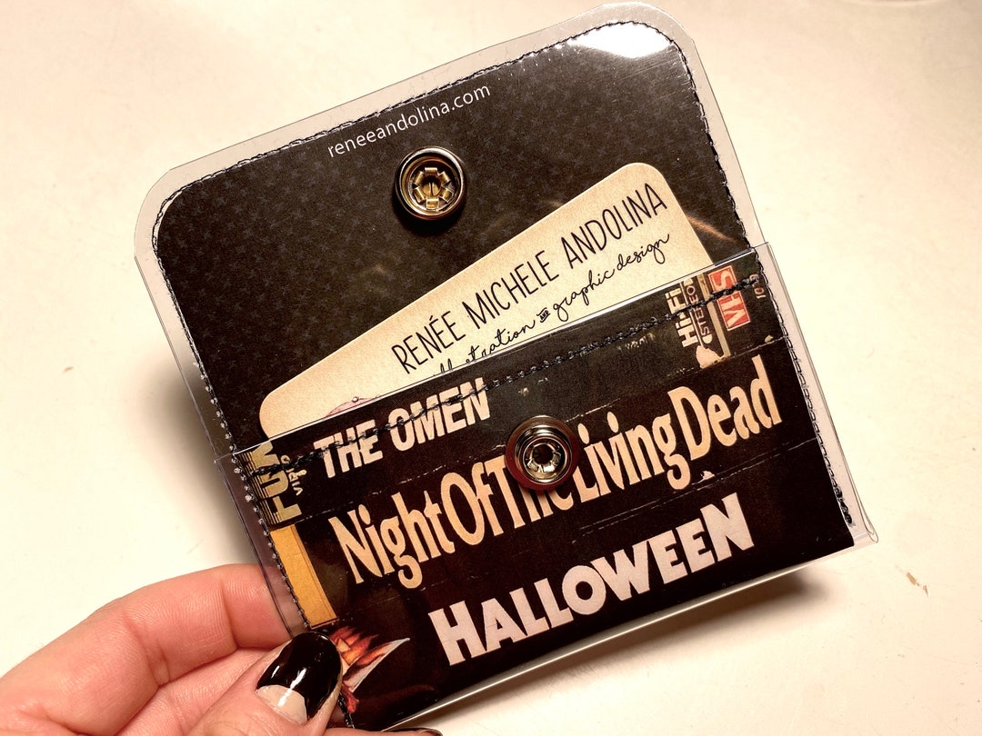 Horror Movie VHS Credit Card Holder Mini Wallet Unisex Ultra Slim ...