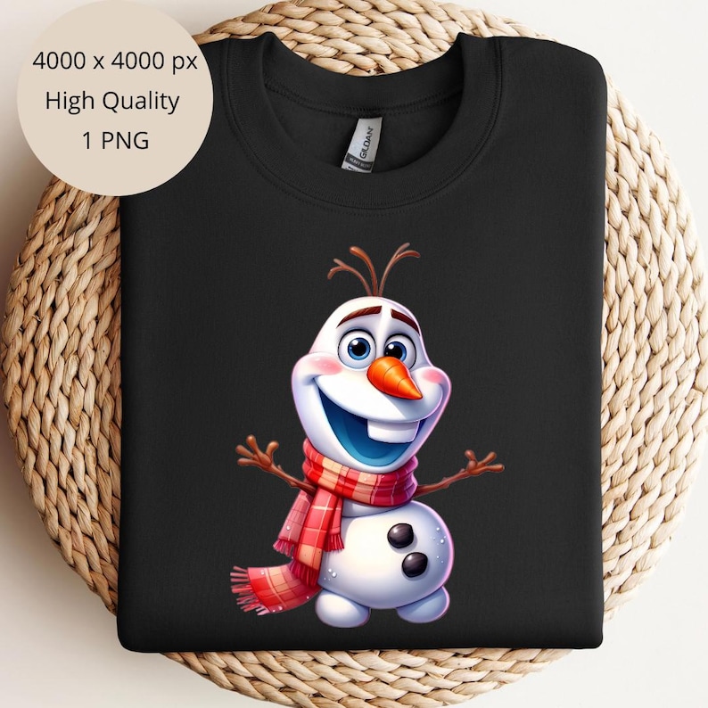 1 PNG Cute Olaf Christmas Clipart Images, Digital Design PNG File for ...