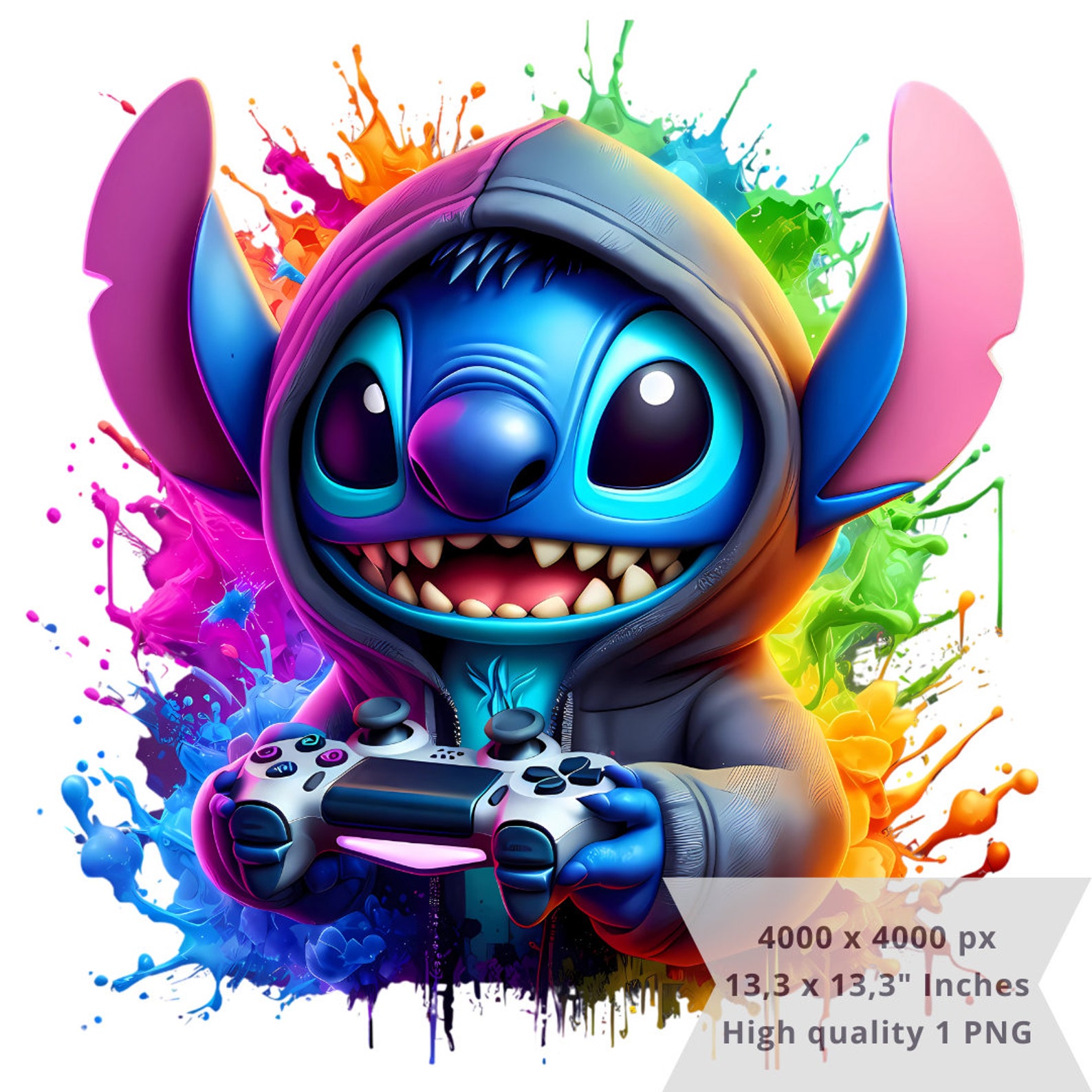 1 PNG Stitch Gamer, Clipart Images, Digital design PNG file for ...