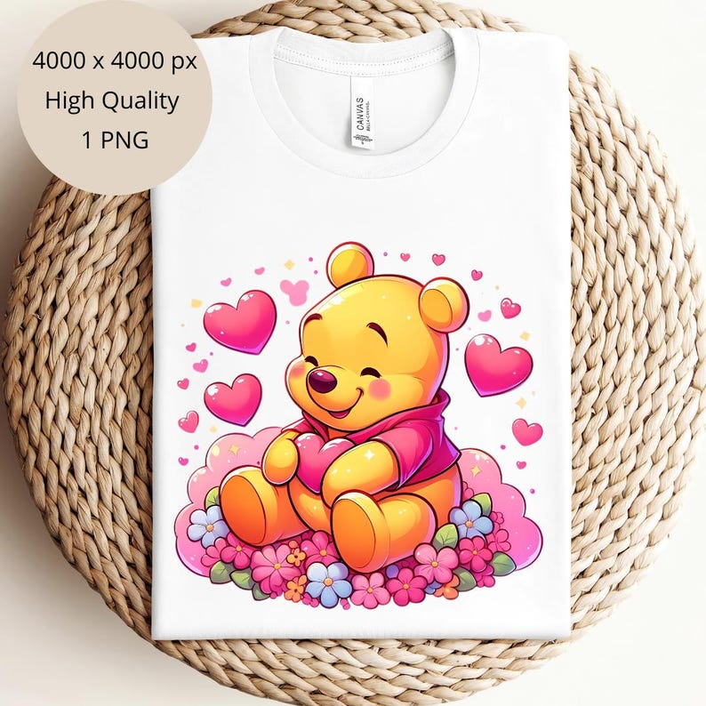 1 PNG Cute Winnie the Pooh Hearts, Clipart Images, Digital Design PNG ...