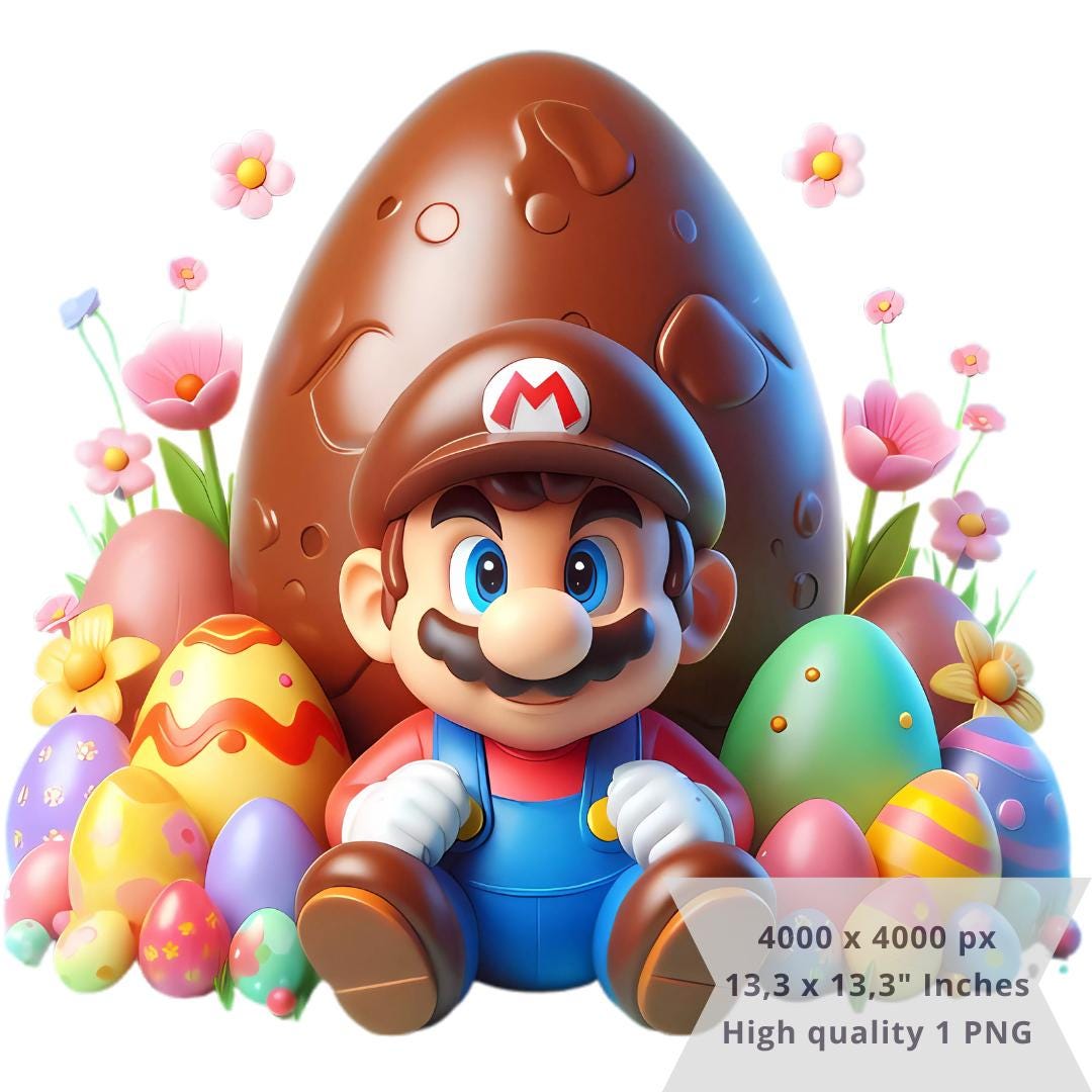 1 PNG Super Mario Chocolat Easter, Clipart Images, Digital Design PNG ...