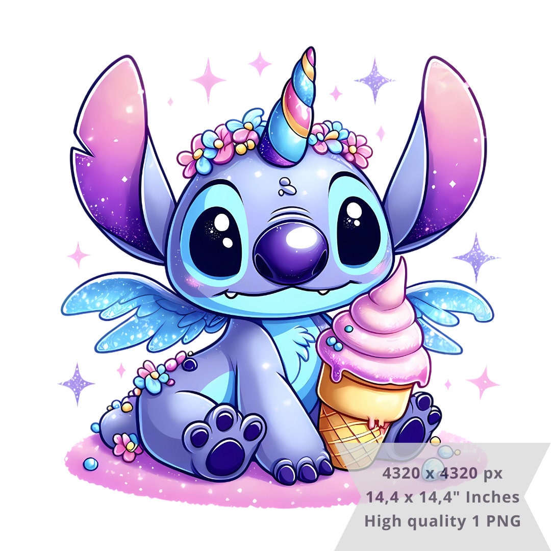 1 PNG Cute Stitch Ice Cream, Clipart Images, Digital Design PNG File ...