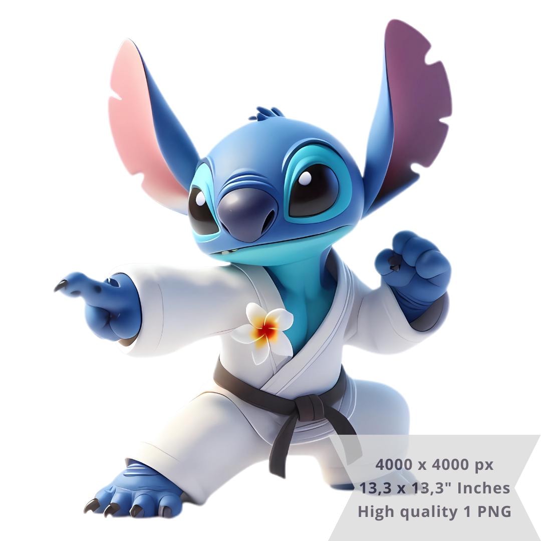 1 PNG Cute Stitch Karate, Clipart Images, Digital Design PNG File for ...