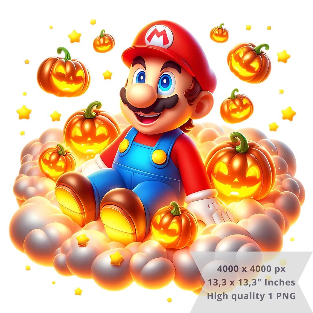 1 PNG Super Mario Halloween Shine, Clipart Images, Digital Design PNG ...