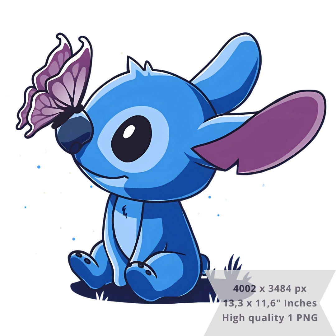 1 PNG Cute Stitch Butterfly, Clipart Images, Digital Design PNG File ...