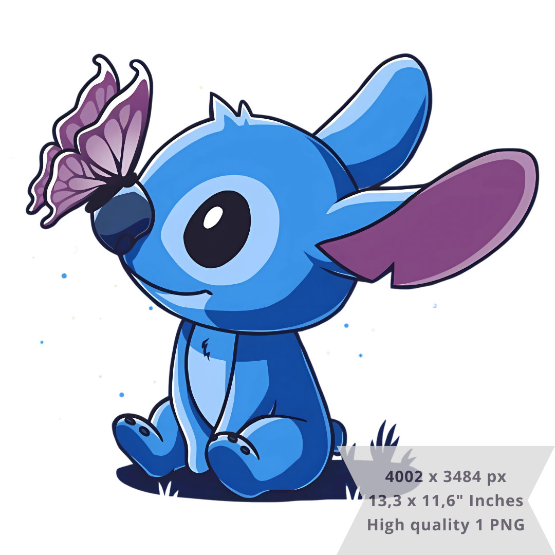 1 PNG Cute Stitch Butterfly, Clipart Images, Digital Design PNG File ...
