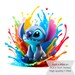 1 PNG Stitch Splash Colorfull, Clipart Images, Digital Design PNG File ...