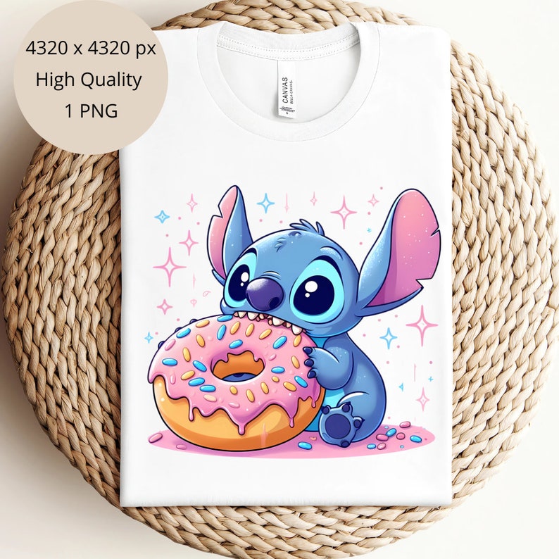 1 PNG Cute Stitch Donuts, Clipart Images, Digital Design PNG File for ...