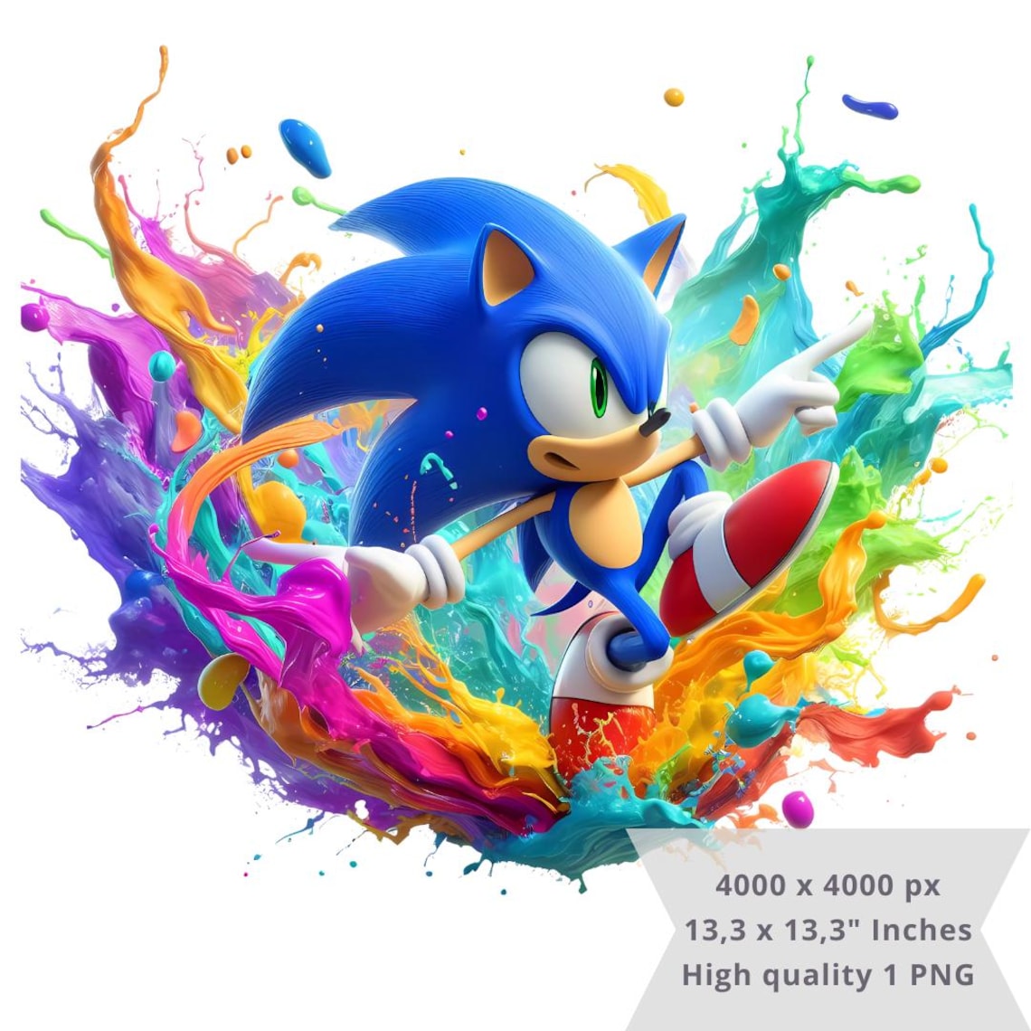 1 PNG Sonic Splash and Watercolor, Clipart Images, Digital Design PNG ...